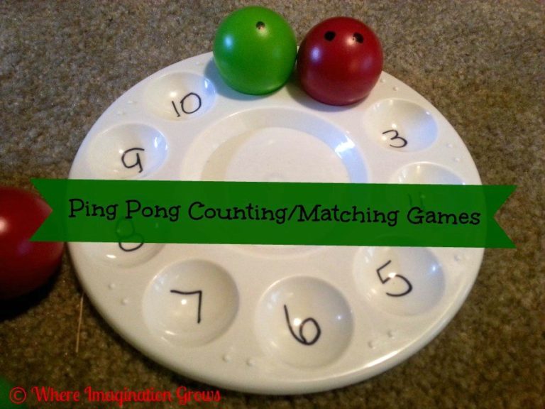 Ping Pong Ball Counting Game for Toddlers - Where Imagination Grows