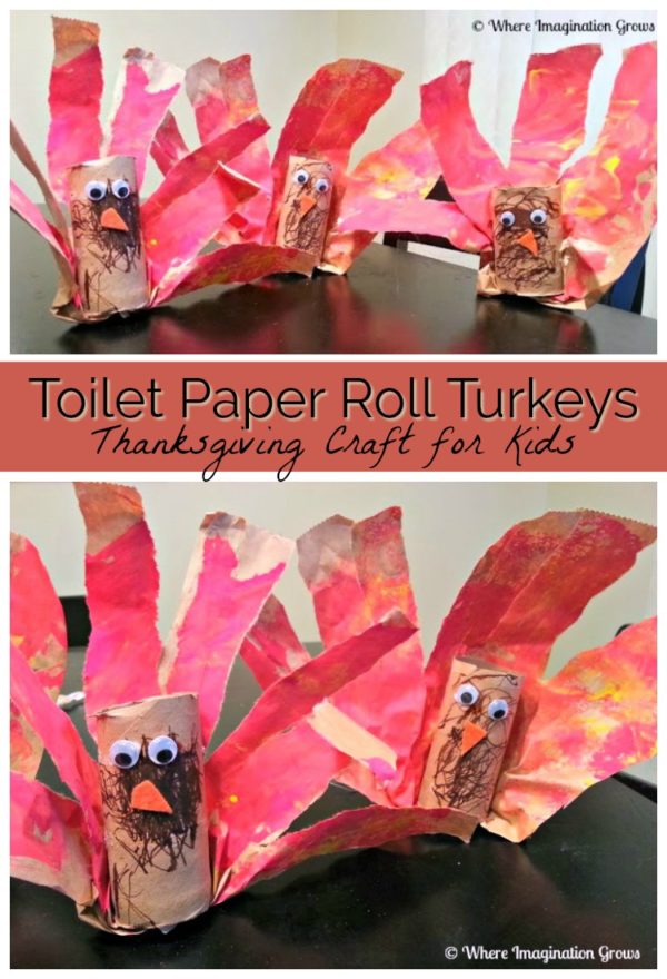 Easy Toilet Paper Roll Turkey Craft for Thanksgiving