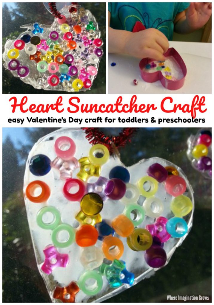 Valentine's Day Heart Suncatcher Craft - Where Imagination Grows