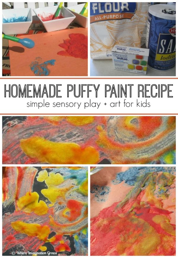 Homemade Puffy Paint Recipe - Where Imagination Grows