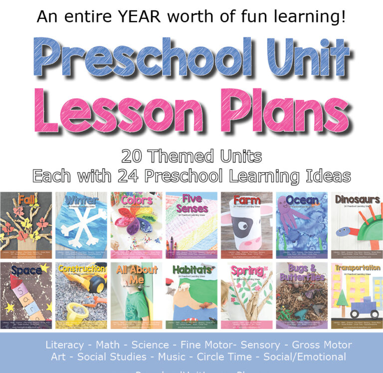 A Year of Preschool Lesson Plans Bundle - Where Imagination Grows