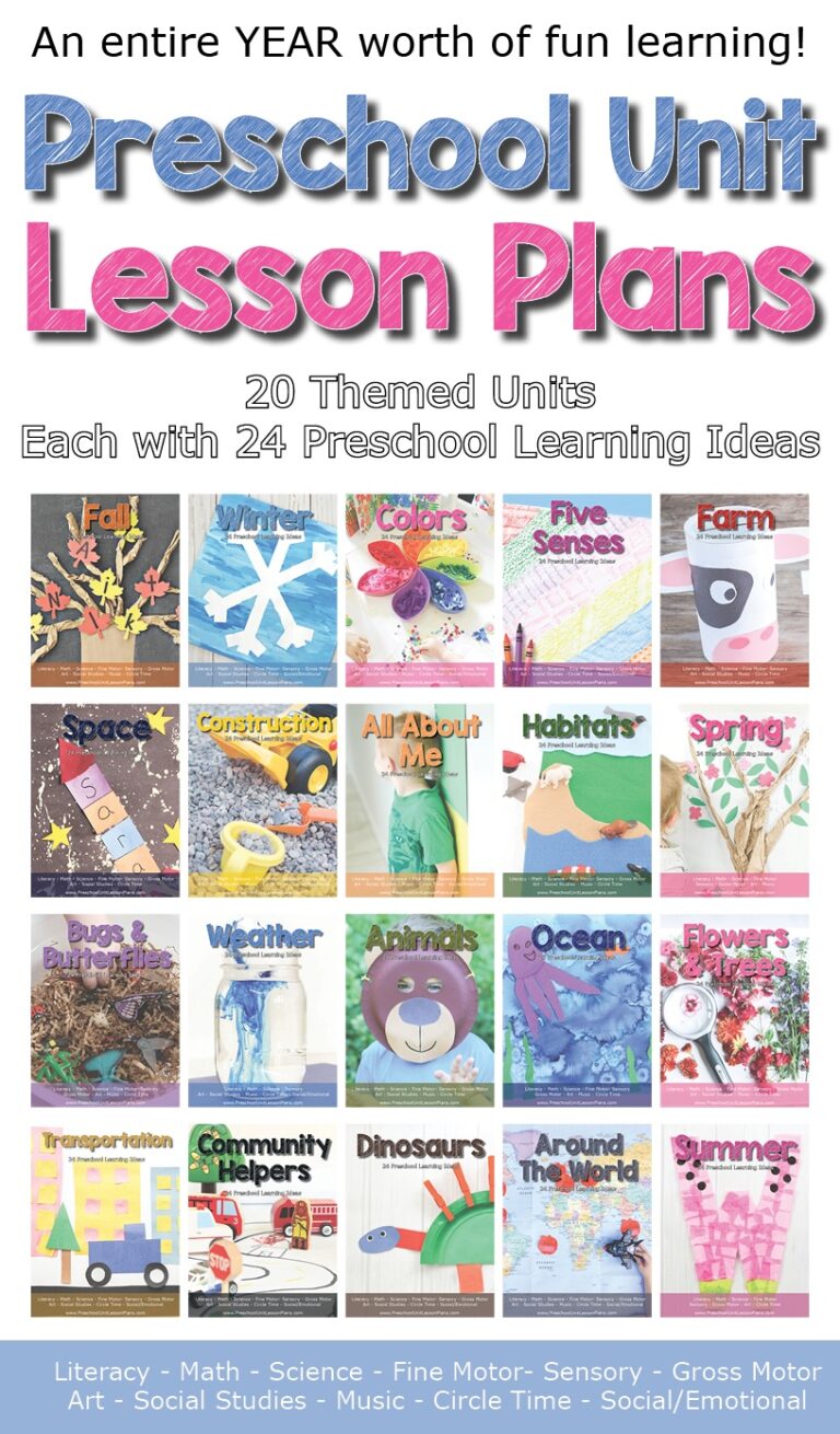A Year of Preschool Lesson Plans: 20 Themed Units! - Where Imagination ...