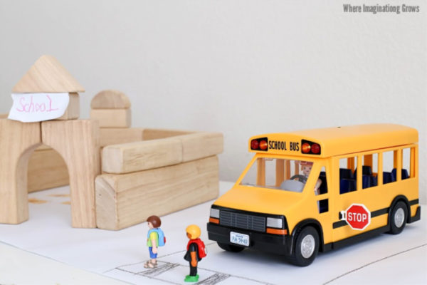 School Bus Small World For Imaginative Play - Where Imagination Grows